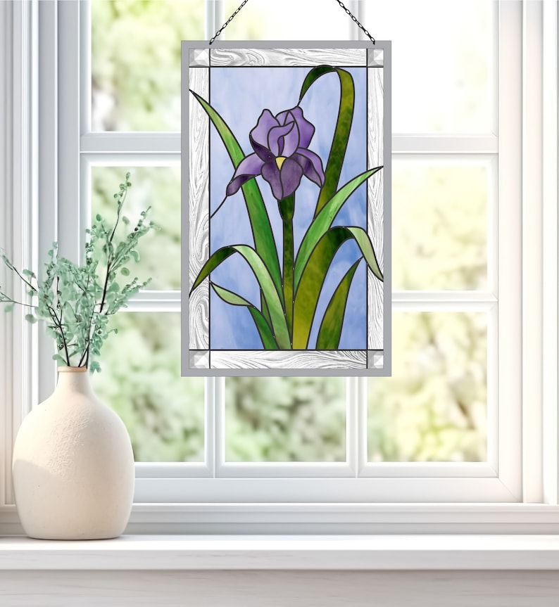 Iris Stained Glass Pattern .PDF Digital Instant Download Intermediate ...