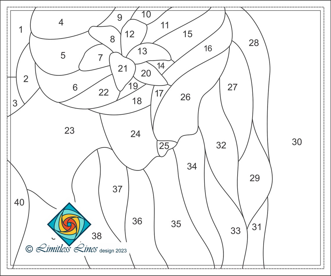 Small Woman Stained Glass Pattern PDF File for Beginners Skill Level ...