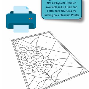Daisy Stained Glass Pattern Intermedium. Digital PDF File for Instant ...