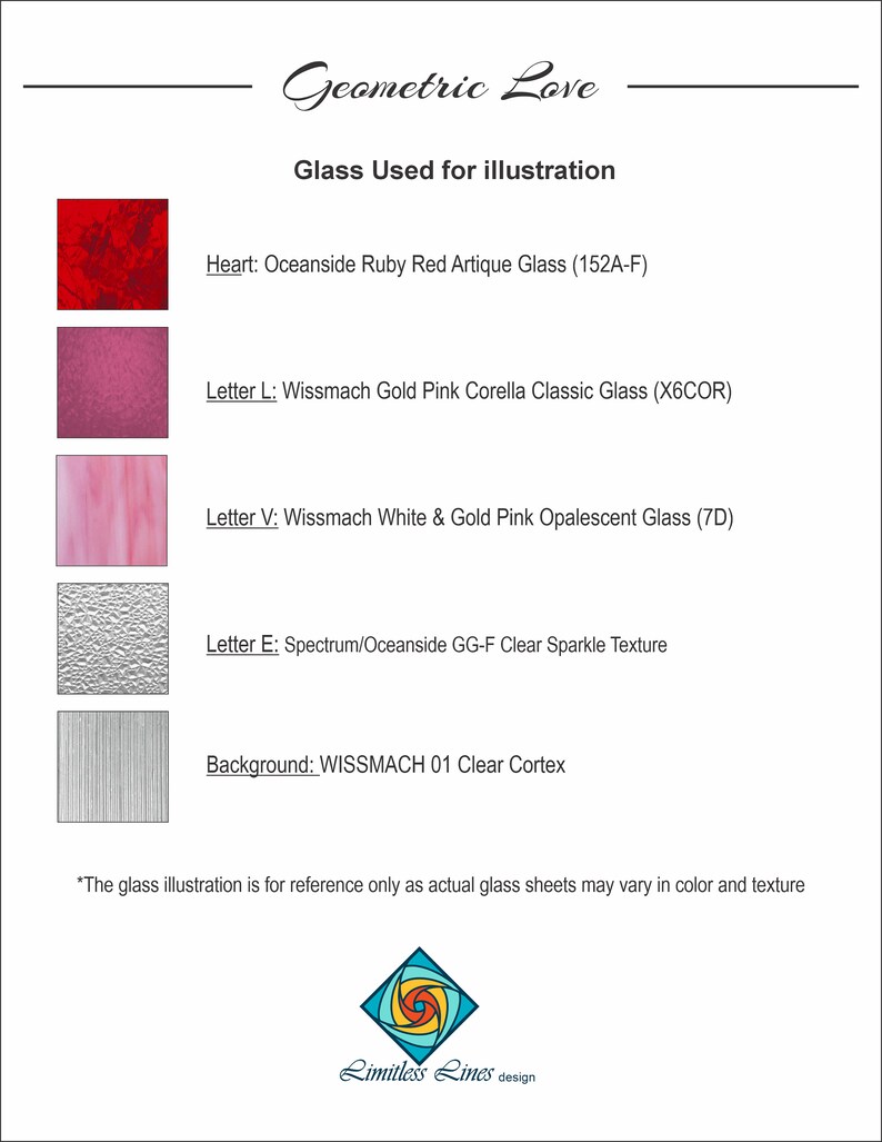 Love Heart Stained Glass Pattern: Geometric Design (digital Download ...