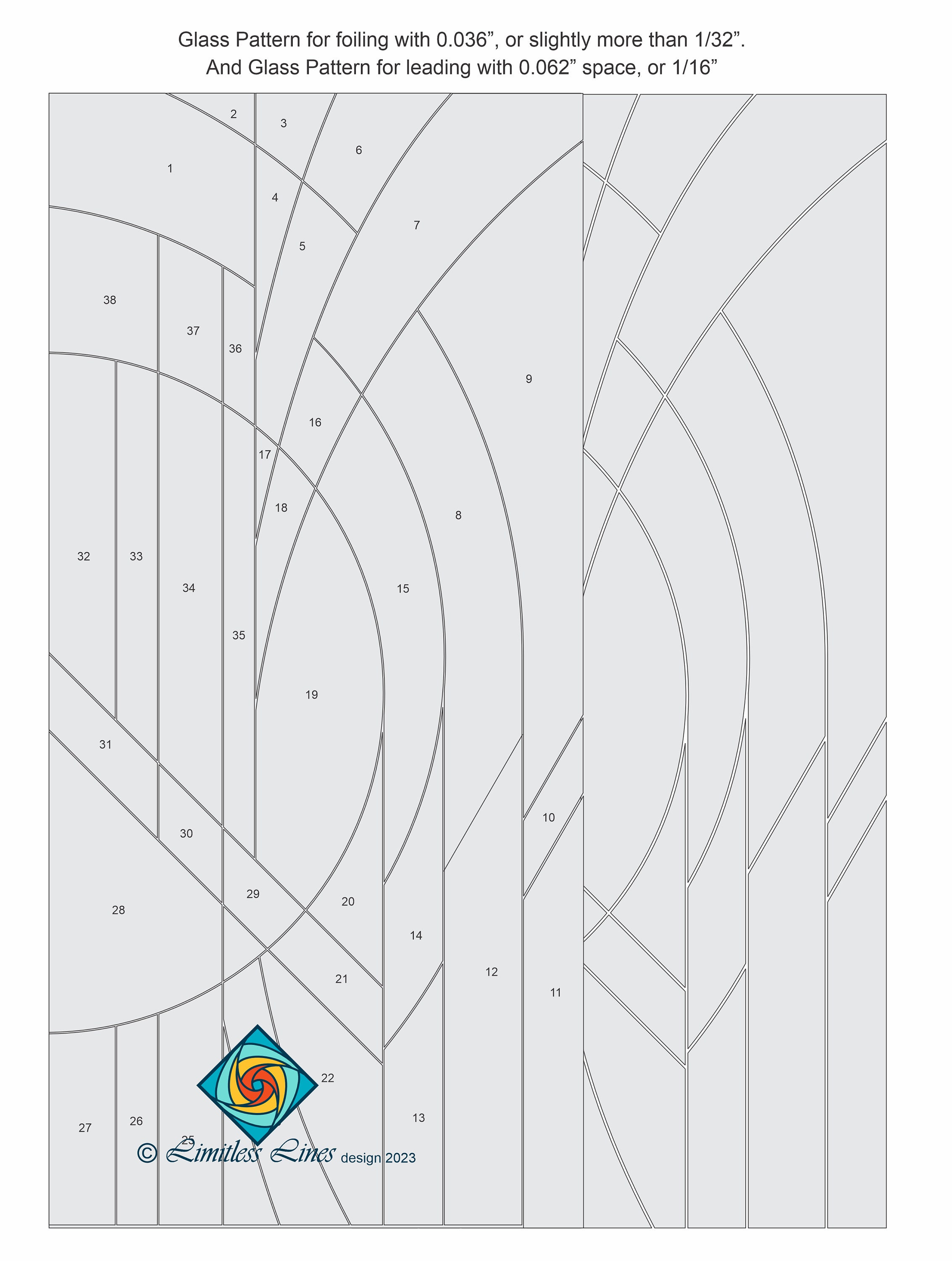 Abstract Stained Glass Pattern .PDF Digital Instant Download Large Size ...