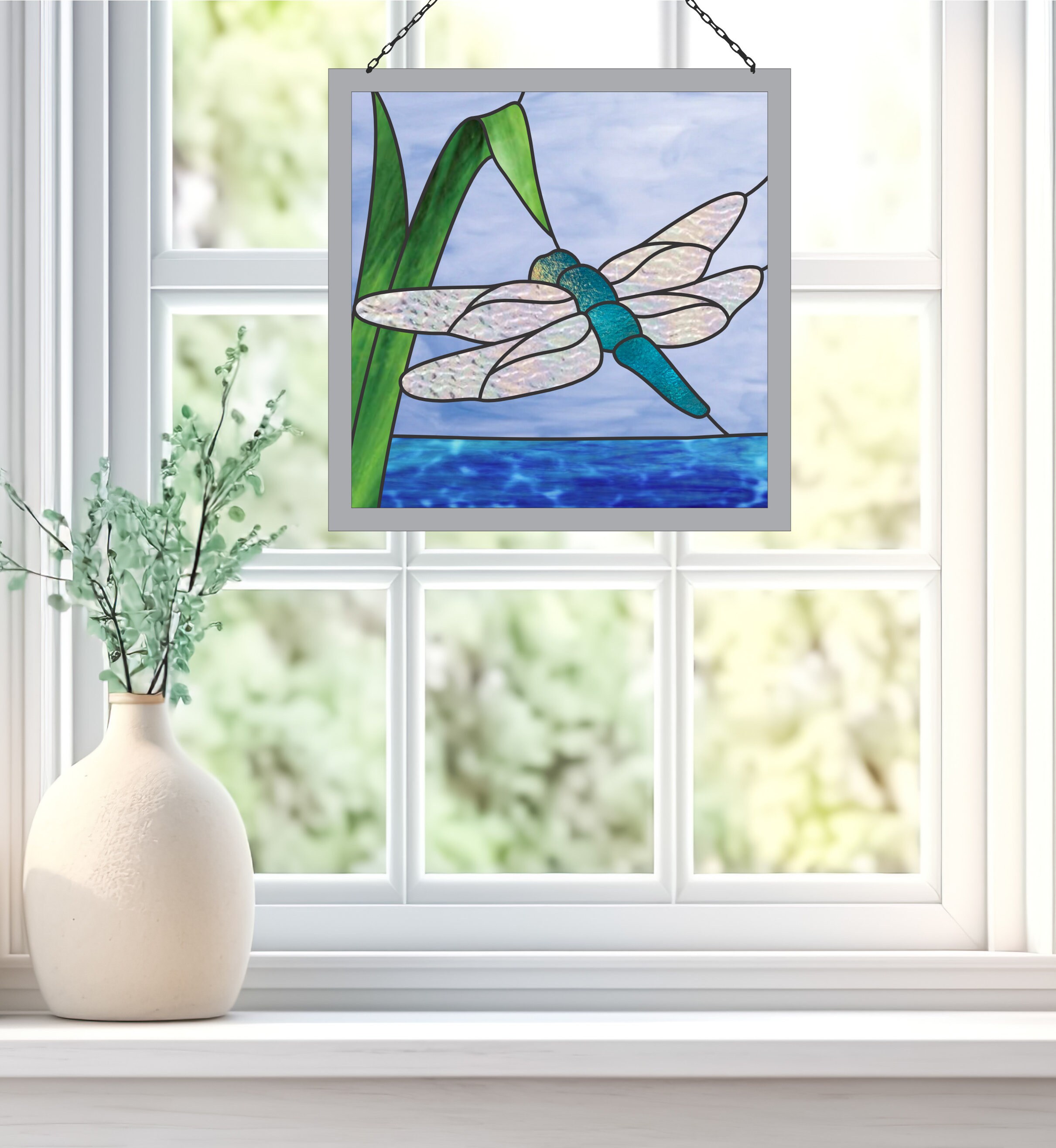 Dragonfly Stained Glass Pattern - Digital PDF File for Instant Download ...