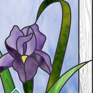 Iris Stained Glass Pattern .PDF Digital Instant Download Intermediate ...
