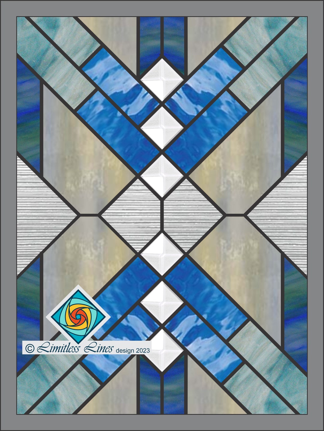 Geometric Stained Glass Pattern - PDF File for Instant Download ...