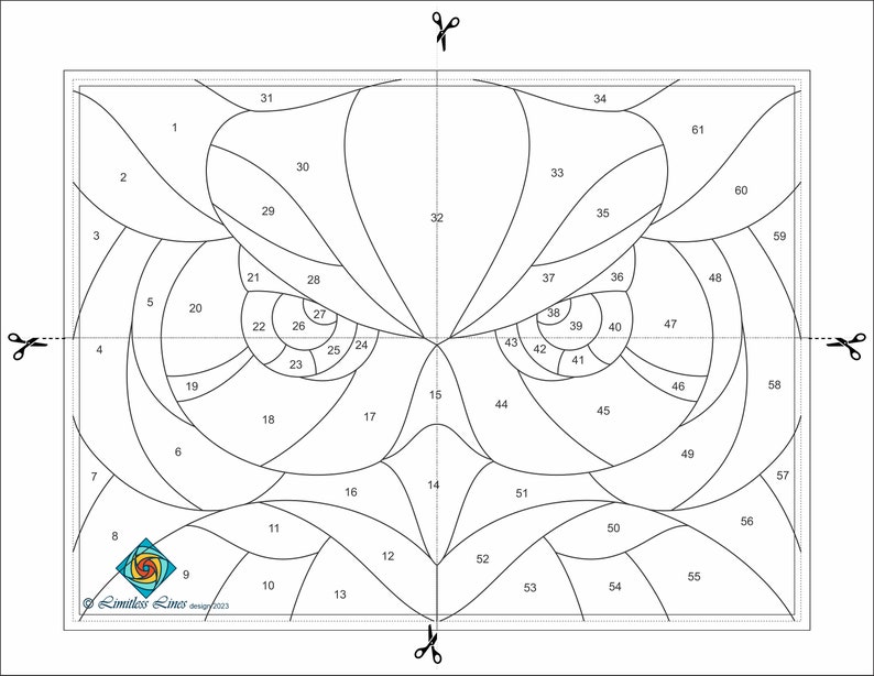Owl Stained Glass Pattern PDF File for Instant Download Intermediate ...