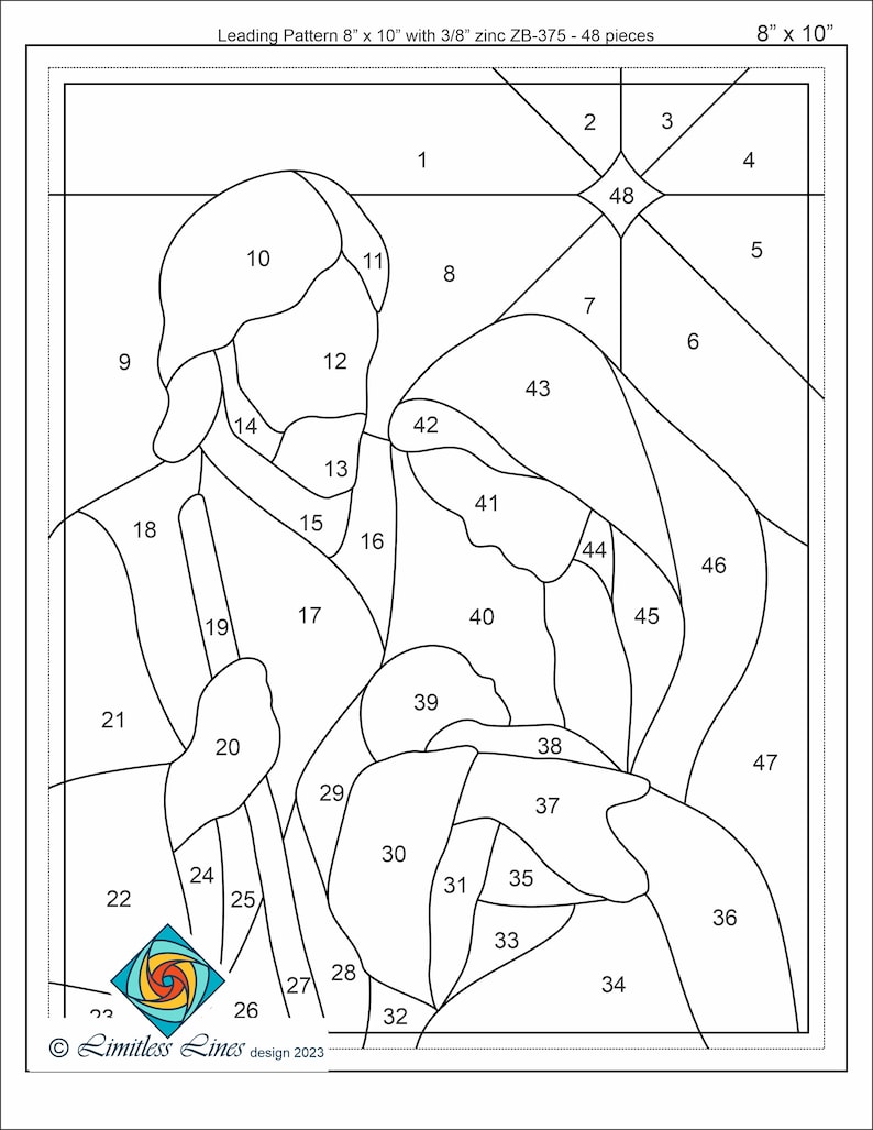 Christmas Nativity Stained Glass Pattern .PDF Digital Instant Download ...