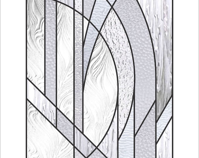 Modern Art Deco Stained Glass Pattern Decor, Wall Decor, Stained Glass ...
