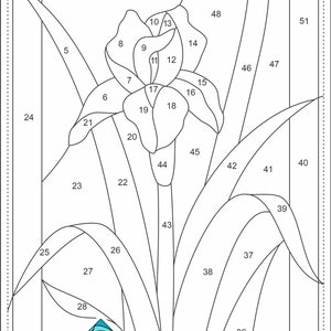 Iris Stained Glass Pattern .PDF Digital Instant Download Intermediate ...