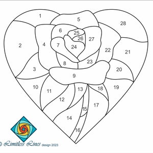 Rose Stained Glass Pattern - Digital PDF File for Instant Download ...