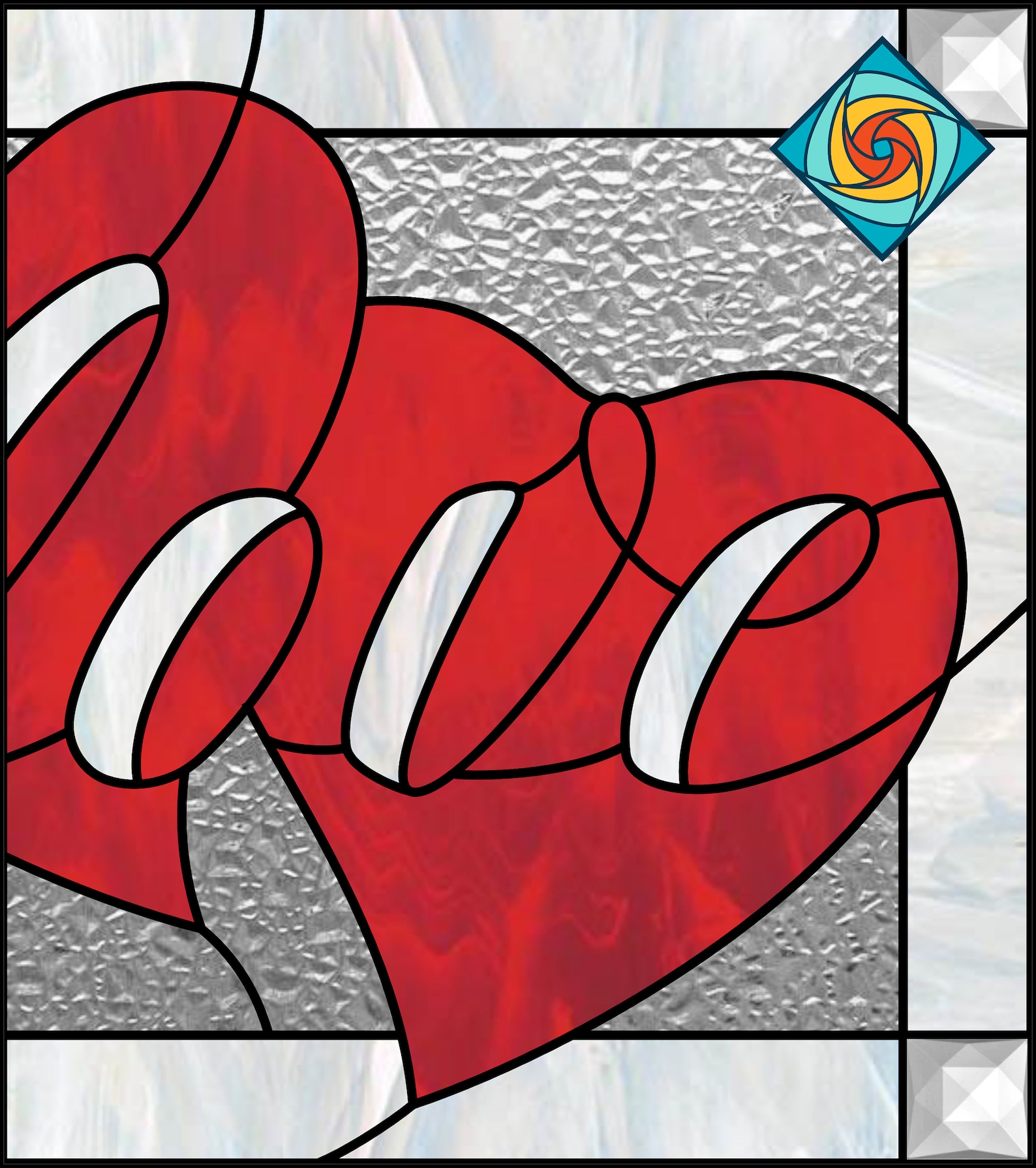 Hearts Stained Glass Pattern PDF File for Instant Download Beginners to ...