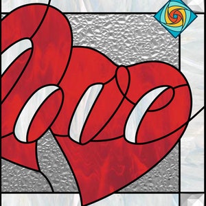 Hearts Stained Glass Pattern - PDF File for Instant Download ...