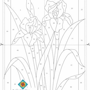 Iris Stained Glass Pattern .PDF Digital Instant Download Advance Level ...