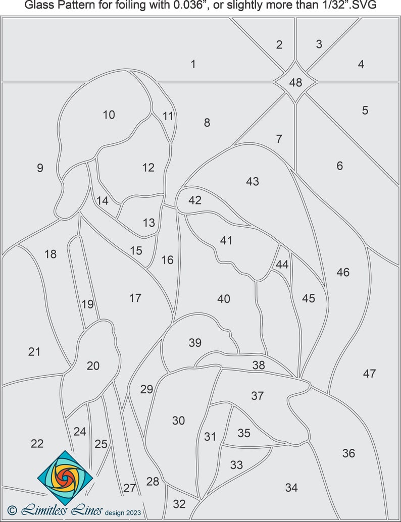 Christmas Nativity Stained Glass Pattern .PDF Digital Instant Download ...