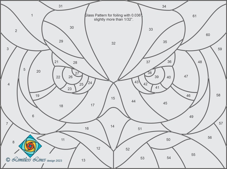 Owl Stained Glass Pattern - PDF File for Instant Download ...