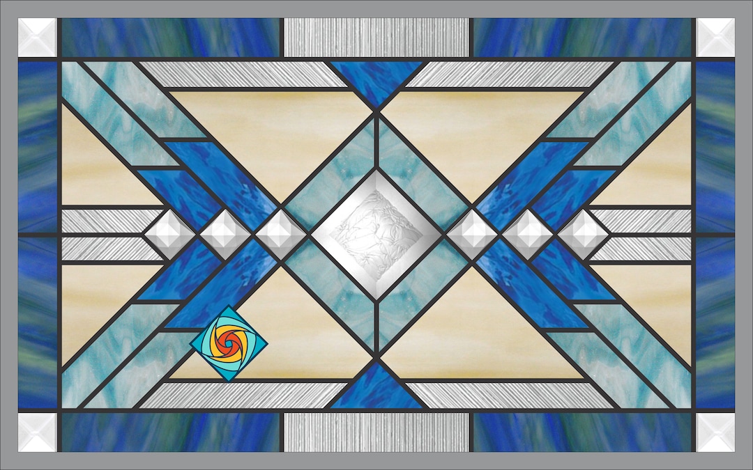 Geometric Stained Glass Pattern - PDF File to Download - Beginners ...