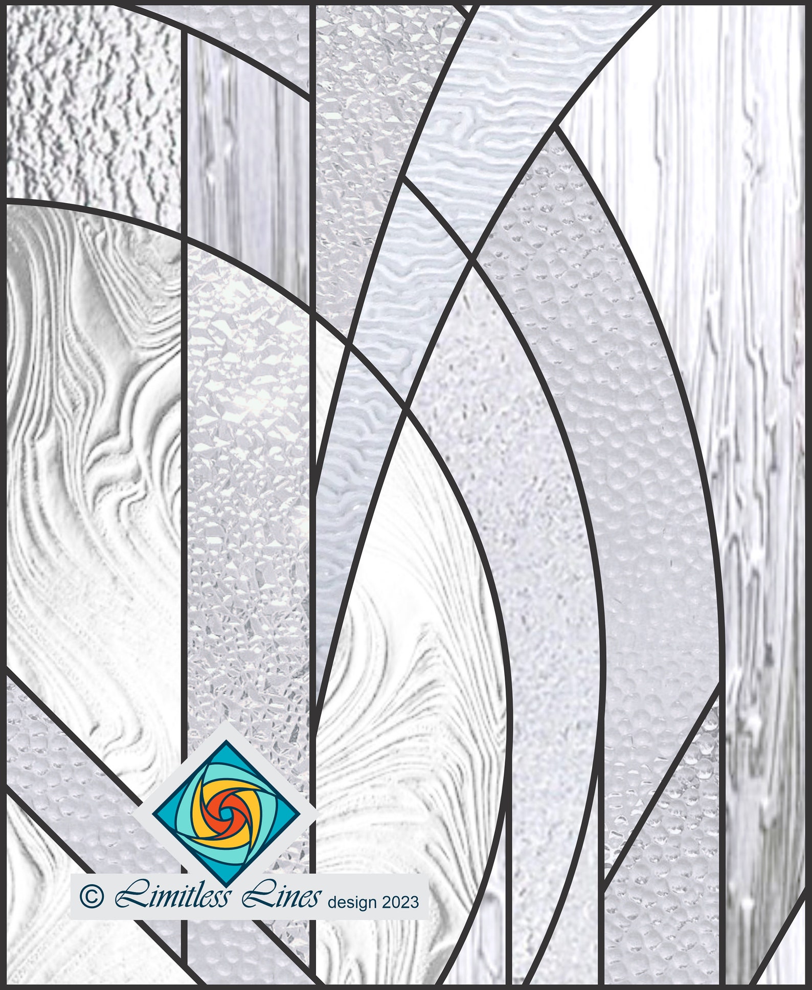 Abstract Geometric Stained Glass Pattern. Digital PDF File for Instant ...