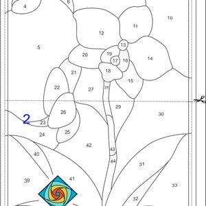 Orchid Stained Glass Pattern - Digital PDF File for Instant Download ...
