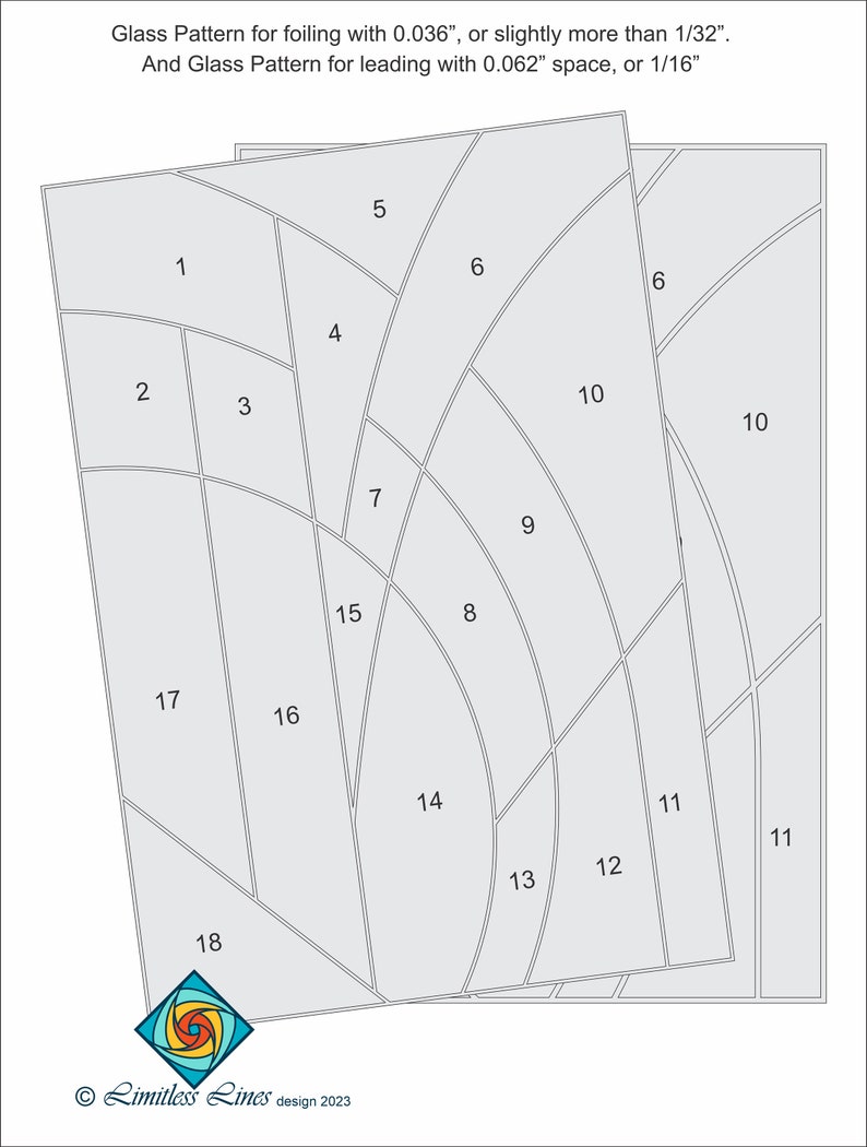 Beginner Abstract Stained Glass Pattern. Digital PDF File to Download ...