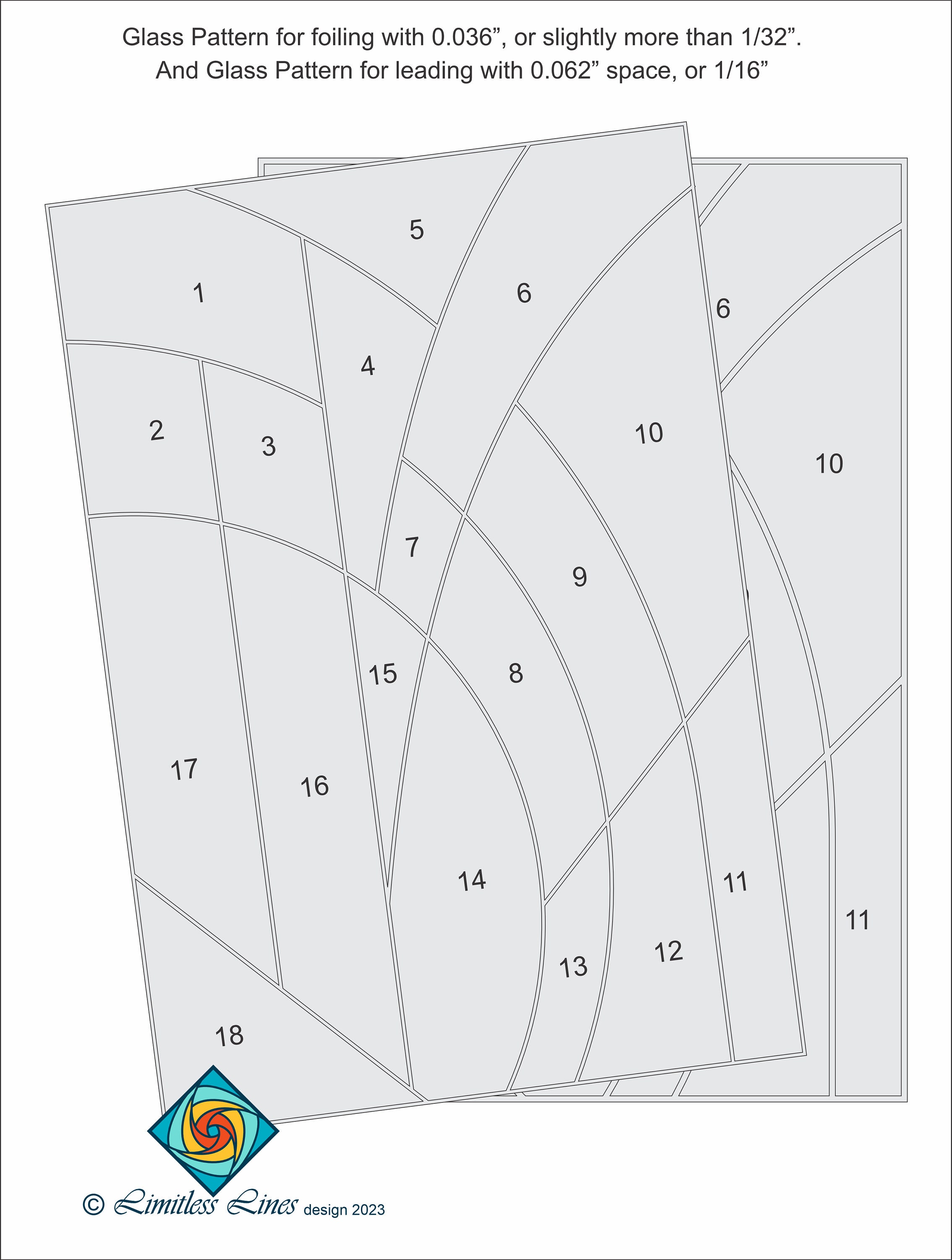 Beginner Abstract Stained Glass Pattern. Digital PDF File to Download ...