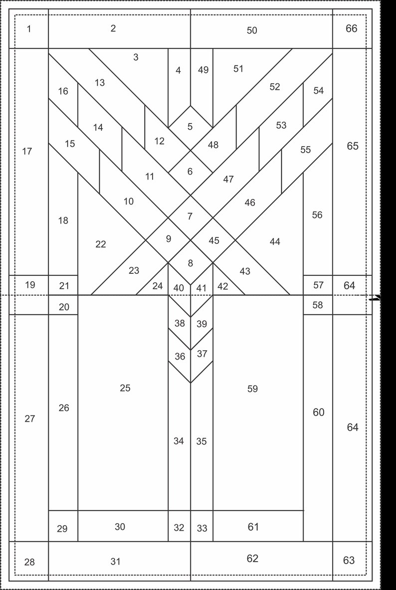 Stained Glass Pattern - Frank Lloyd Wright Inspired - PDF File for ...
