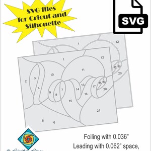 Heart Valentines Stained Glass Pattern - Beginners Level - Digital PDF ...