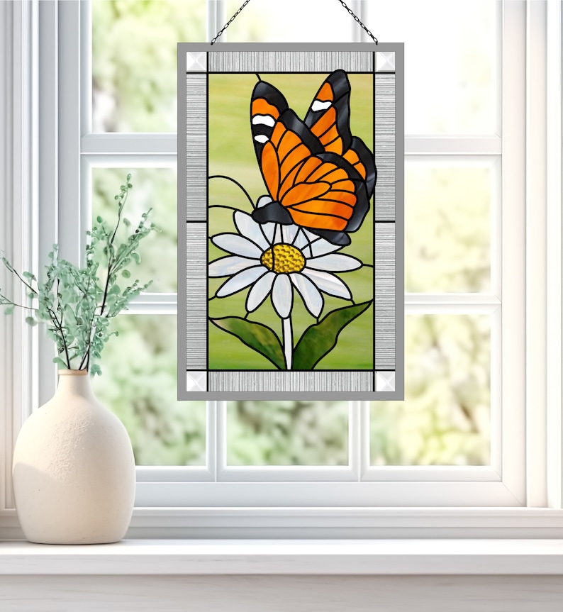 Patrón de vitral de mariposa (PDF) / Diseño de margarita / Proyecto ...