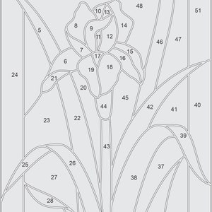 Iris Stained Glass Pattern .PDF Digital Instant Download Intermediate ...