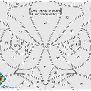 Owl Head Stained Glass Pattern .PDF Easy Digital Instant Download for ...