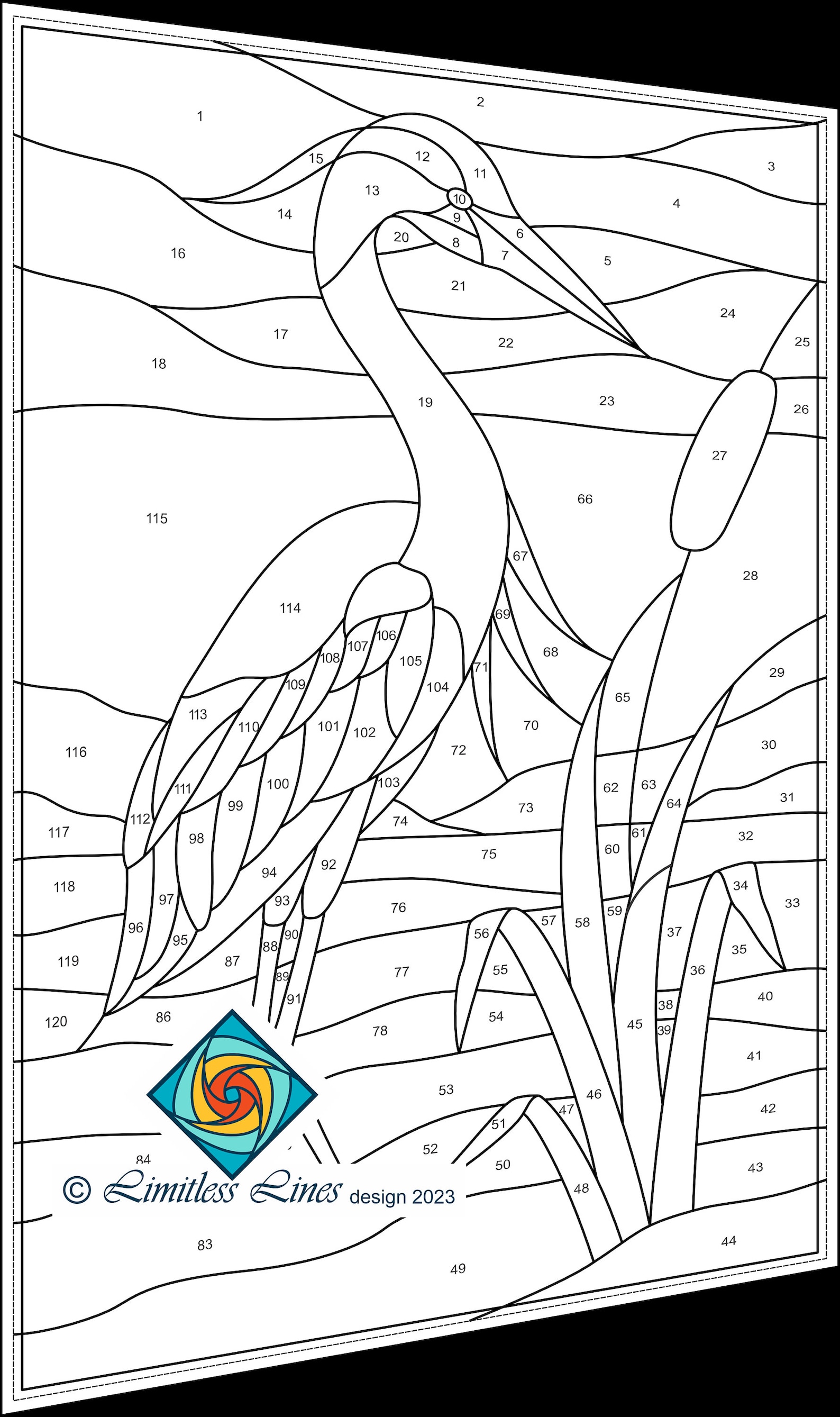 Heron Stained Glass Pattern .PDF File to Download - Advanced Level ...