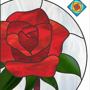 Rose Stained Glass Pattern - Digital PDF File for Instant Download ...