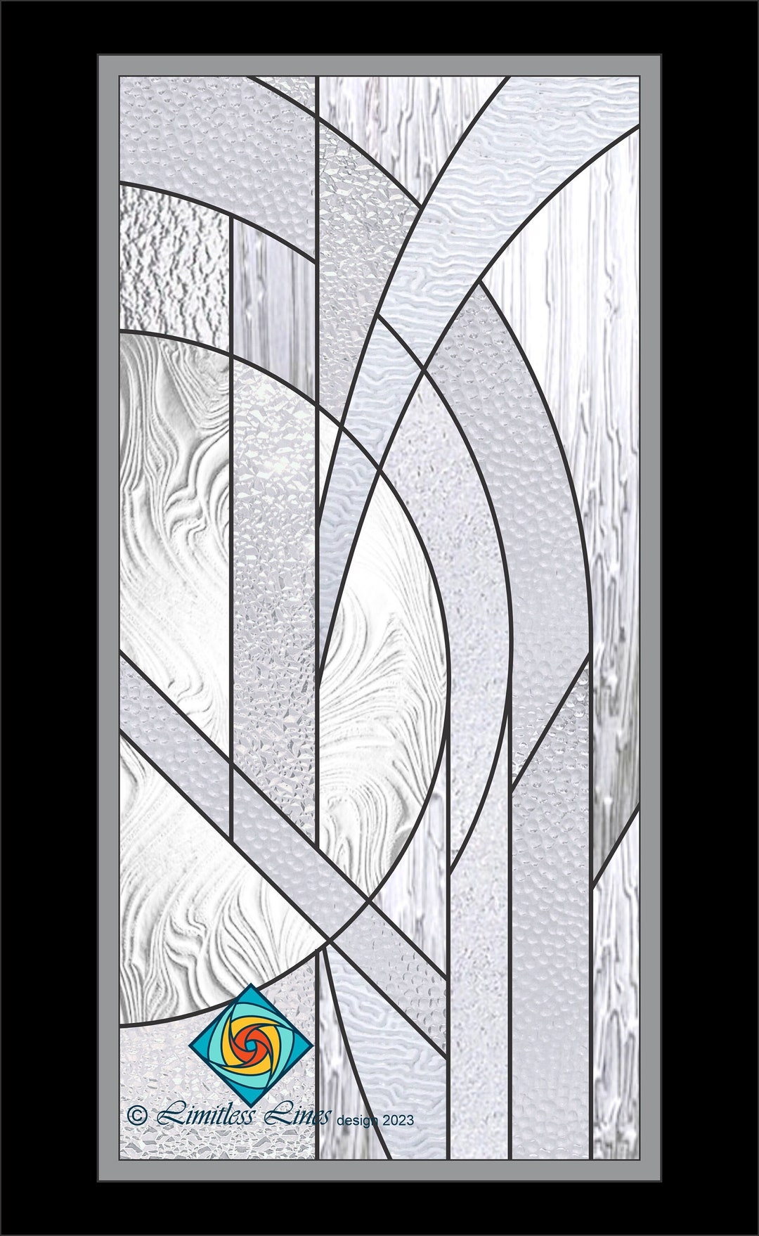 Abstract Geometric Stained Glass Pattern. Digital PDF File for Instant ...