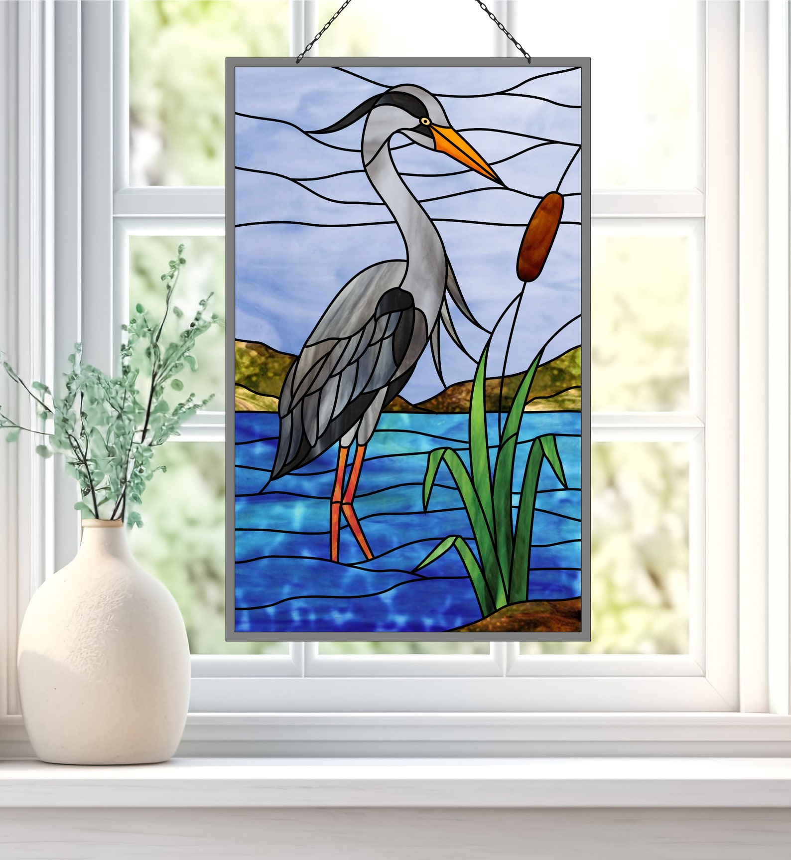 Heron Stained Glass Pattern .PDF File to Download - Advanced Level ...