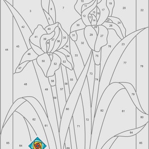 Iris Stained Glass Pattern .PDF Digital Instant Download Advance Level ...