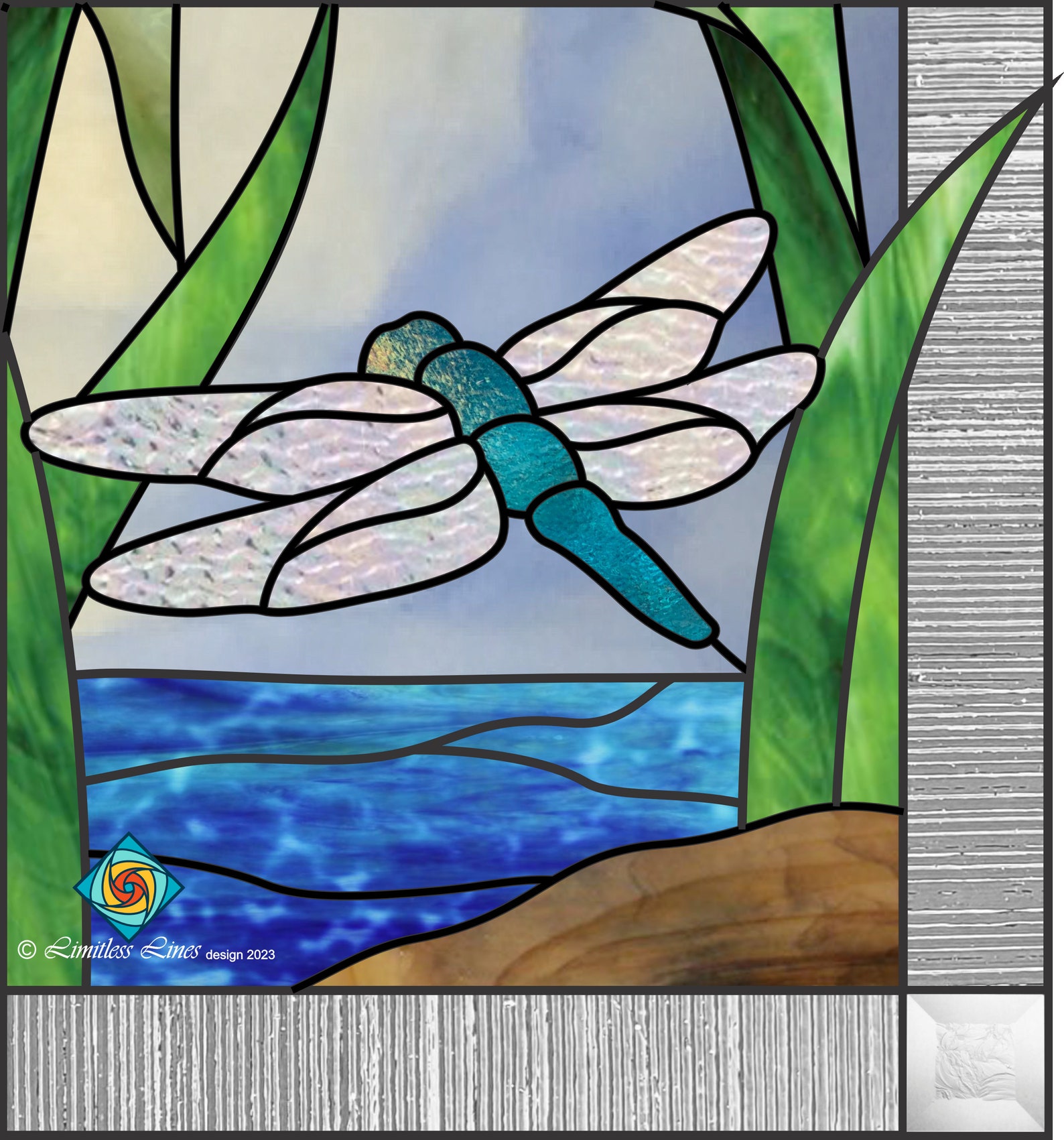 Dragonfly Stained Glass Pattern - Digital PDF to Download ...