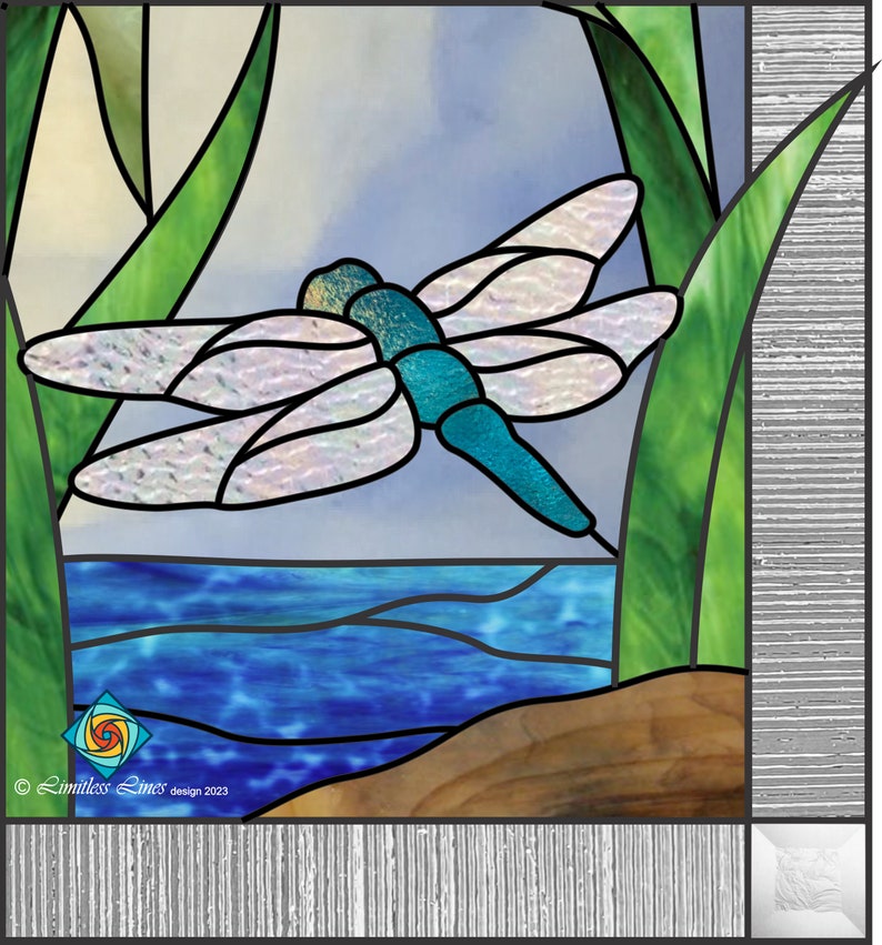 Dragonfly Stained Glass Pattern - Digital PDF to Download ...