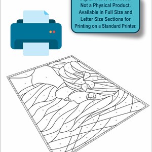 Woman Stained Glass Pattern Large Size - PDF File for Instant Download ...