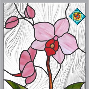 Orchid Stained Glass Pattern - Digital PDF File for Instant Download ...