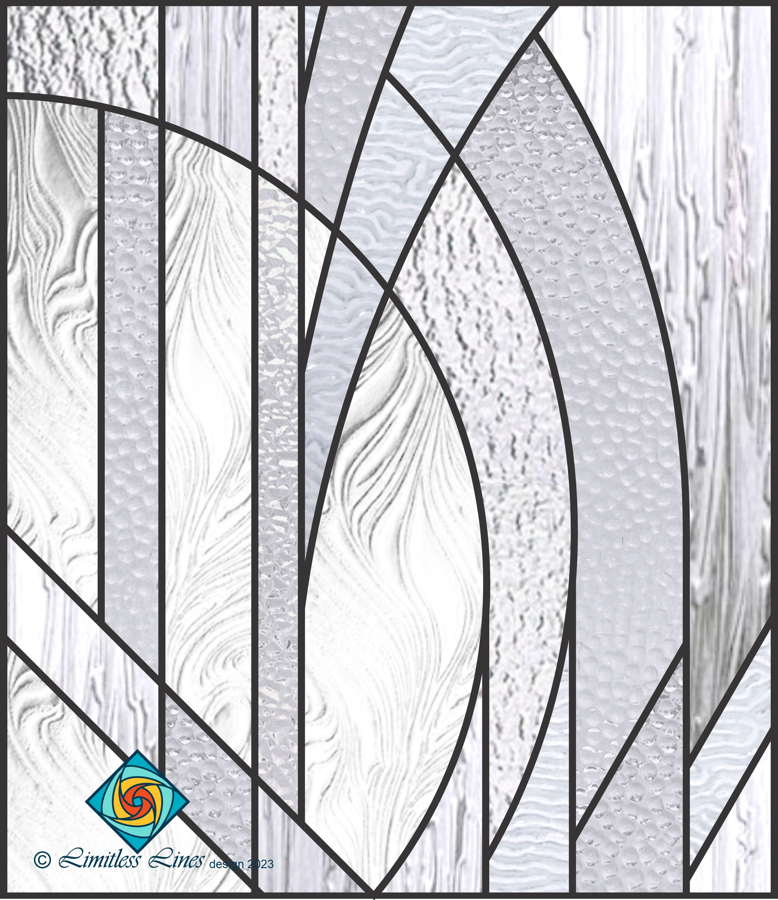 Abstract Stained Glass Pattern .PDF Digital Instant Download Large Size ...