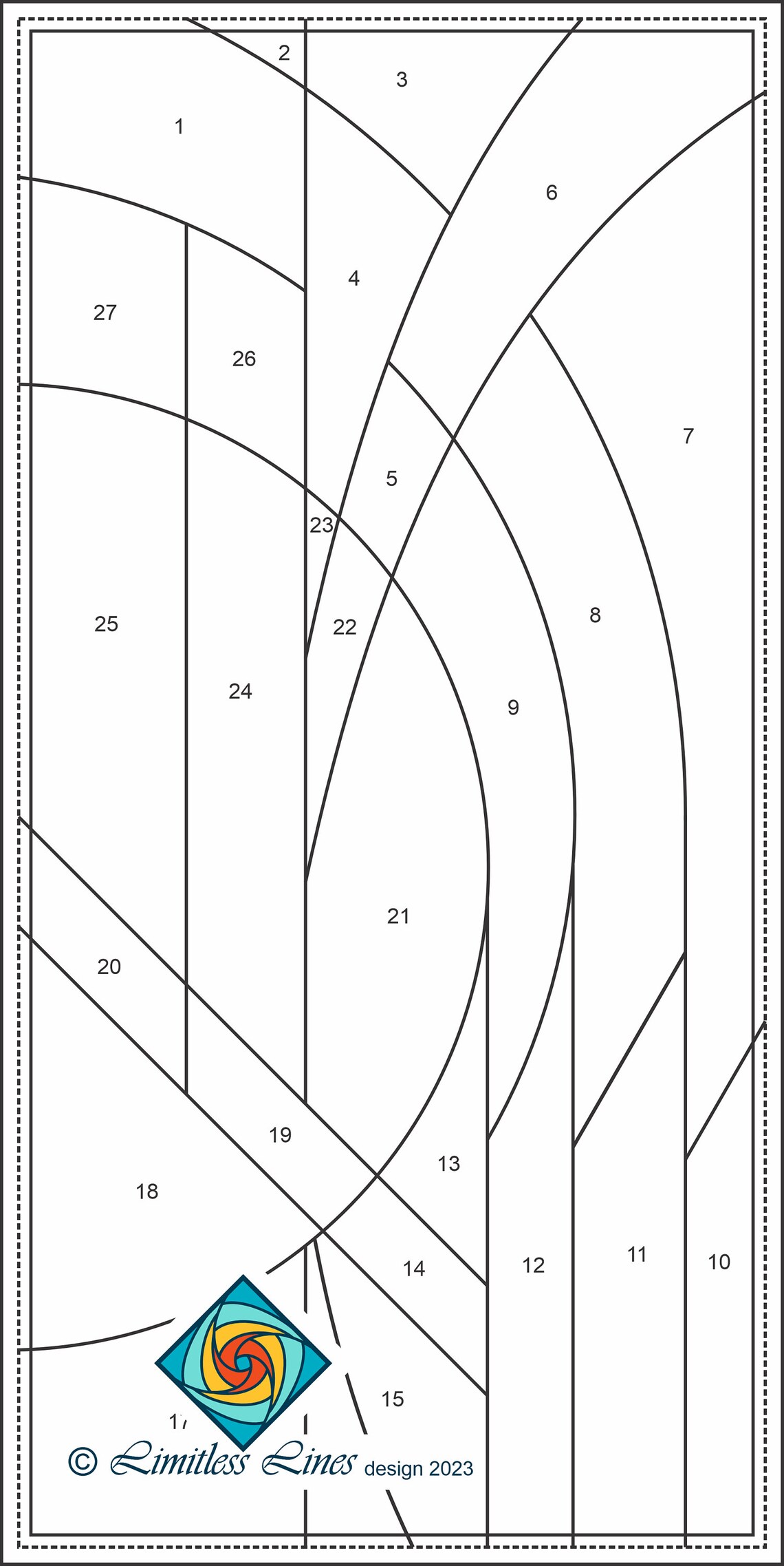 Abstract Geometric Stained Glass Pattern. Digital PDF File for Instant ...