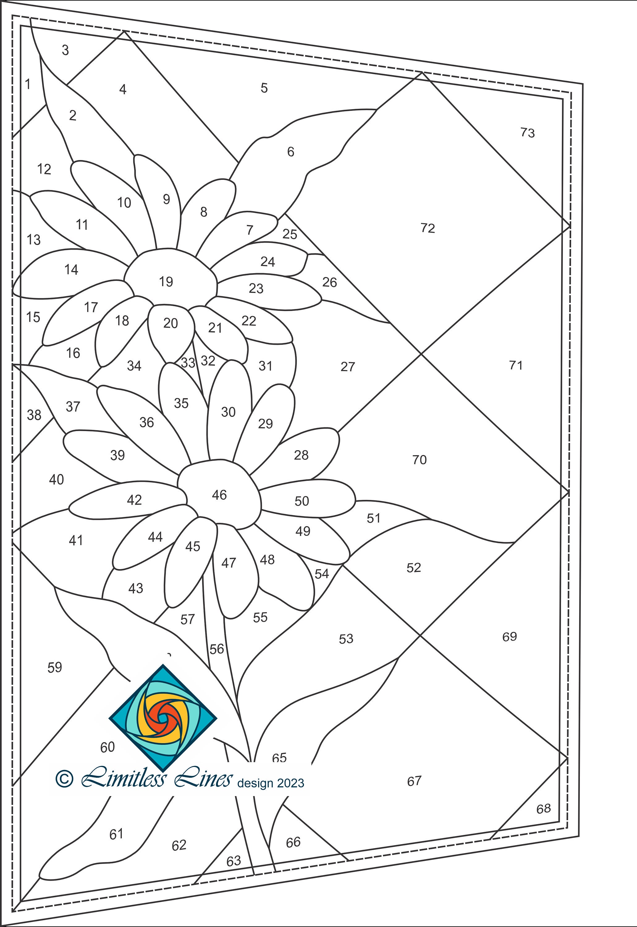Beginner Stained Glass Daisy Pattern