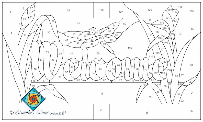 Welcome Stained Glass Pattern Digital PDF File for Instant Download ...