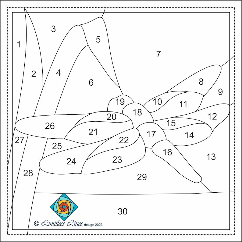 Dragonfly Stained Glass Pattern - Digital PDF File for Instant Download ...