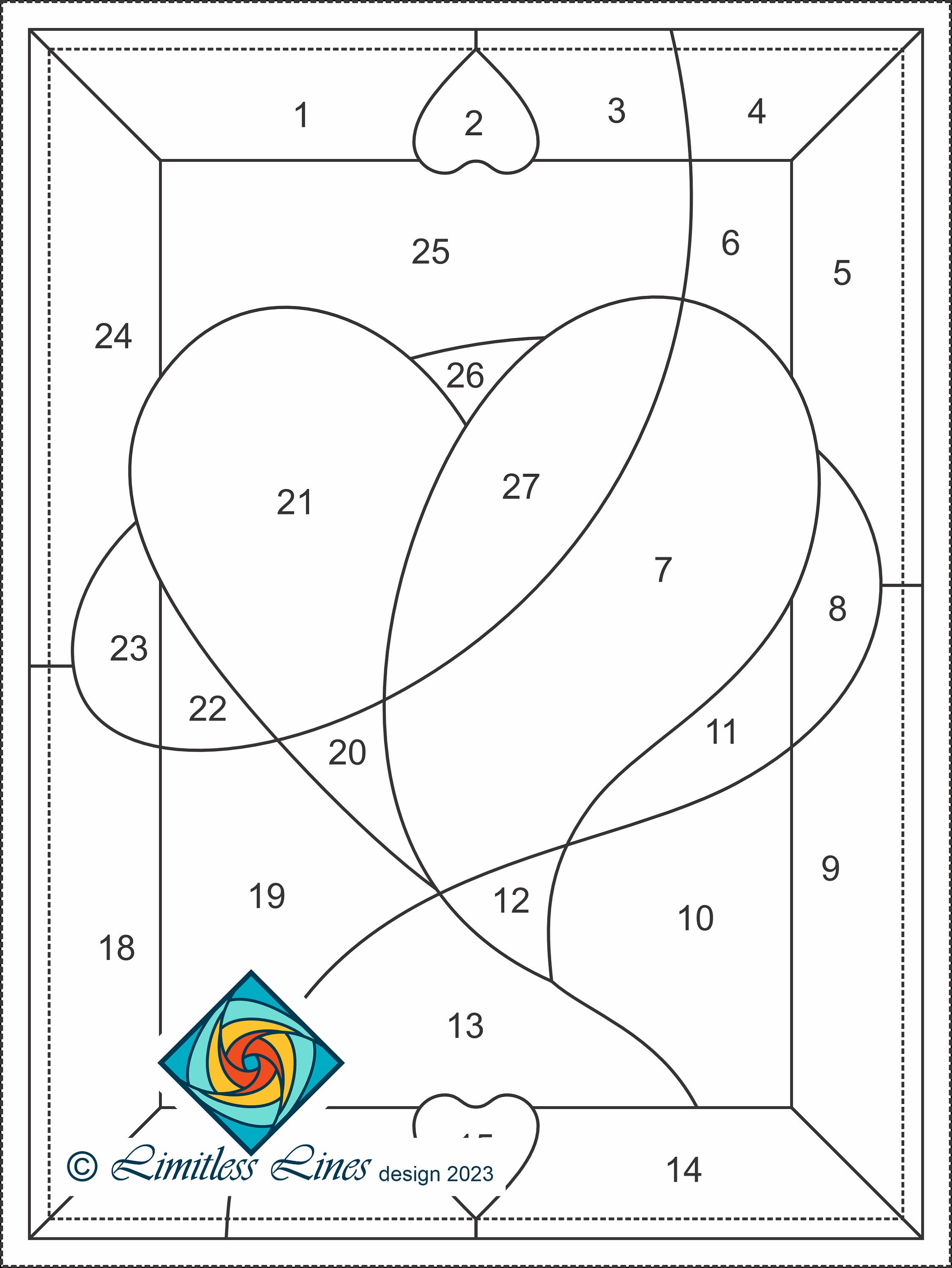 Swirl Heart Stained Glass Pattern: Beginner Valentine's Design (digital ...