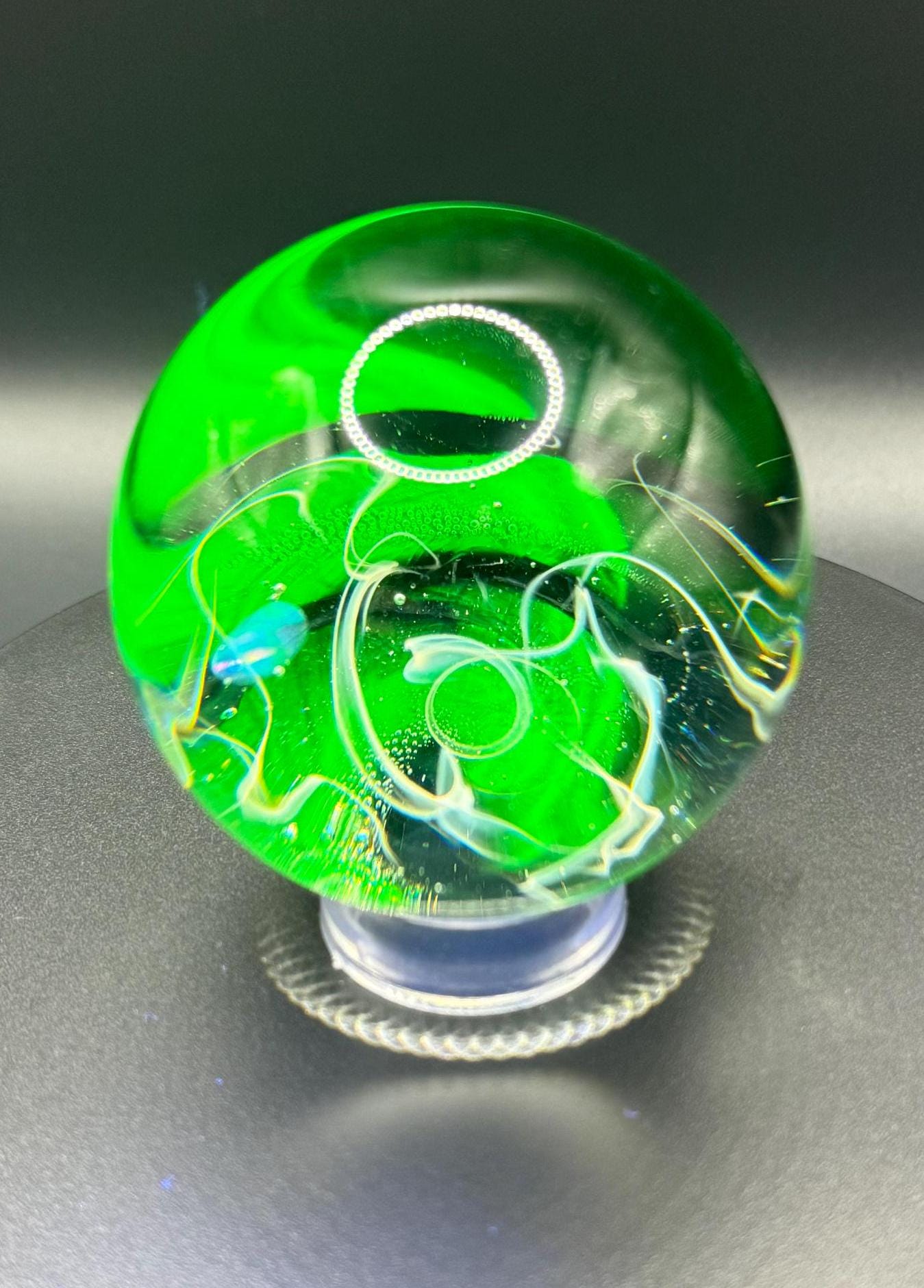 Silver Fumed Borosilicate Glass Art Marble: Opal & Uranium Glass, 2.1 ...