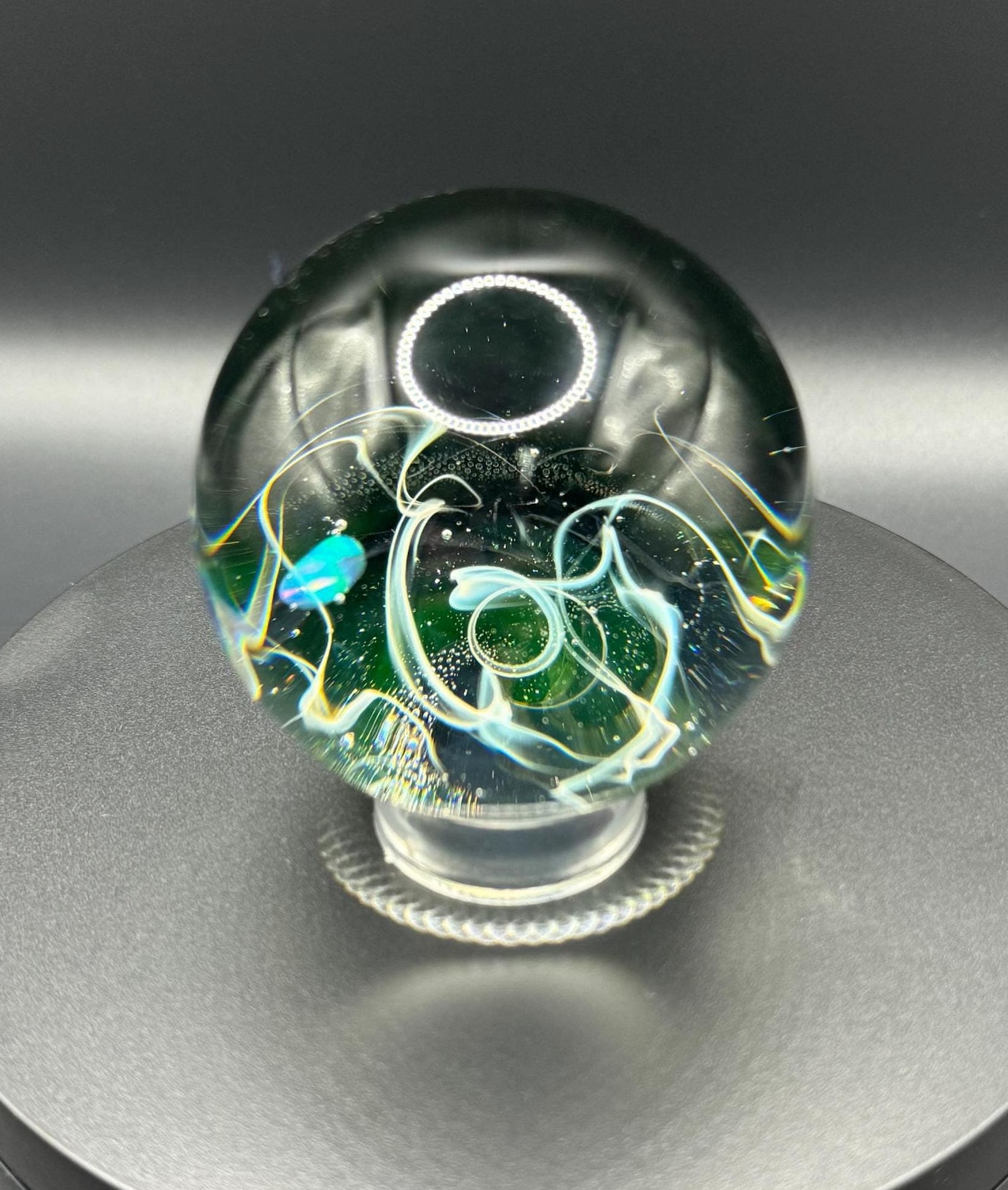 Silver Fumed Borosilicate Glass Art Marble: Opal & Uranium Glass, 2.1 ...