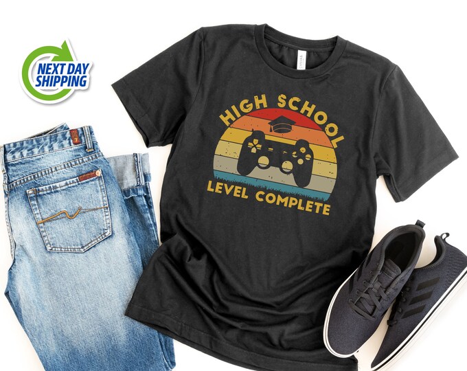 Gamer Grad Gift High School Grad Shirt Retro Grad Shirt Graduation Gift ...