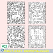 120 Motivational Coloring Pages for Kids & Adults, Printable Coloring ...