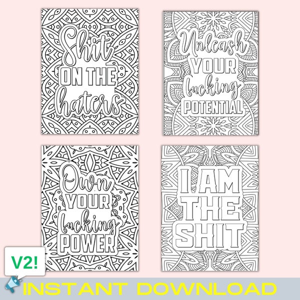 120 Motivational Coloring Pages for Kids & Adults, Printable Coloring ...