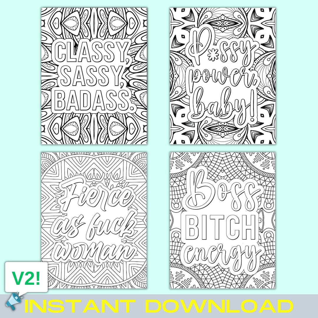 Female Empowerment Coloring Pages V2, Adult Coloring Pages Printable ...