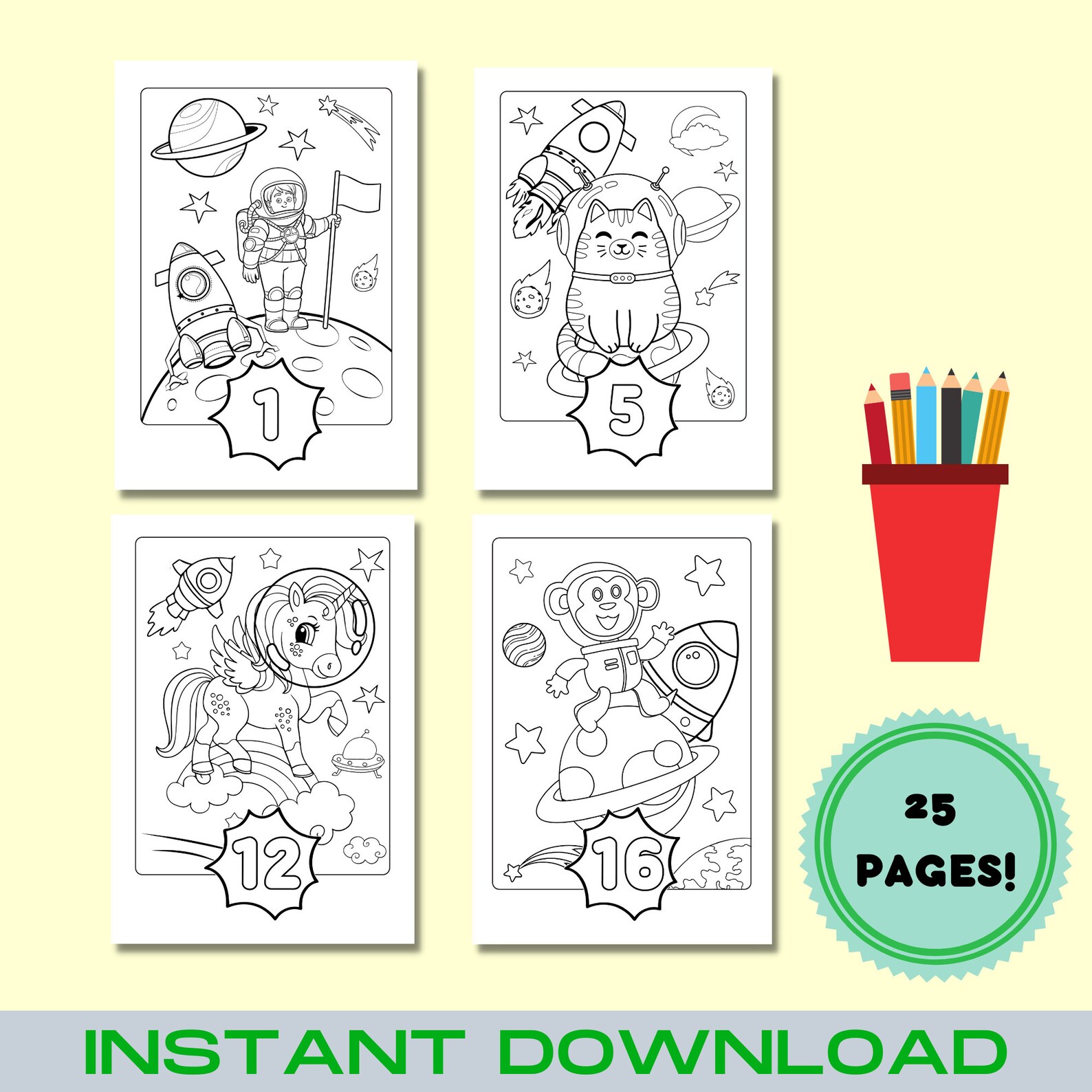 Interactive Fun: 25 Astronaut Coloring Pages for Toddlers & Kids ...